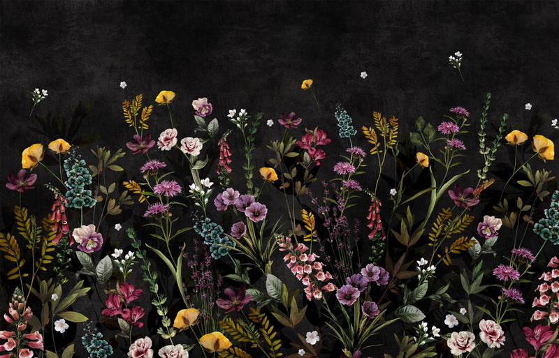 Maisey Floral Wall Mural Print by artist MM Linen / Mural Wallpaper ...