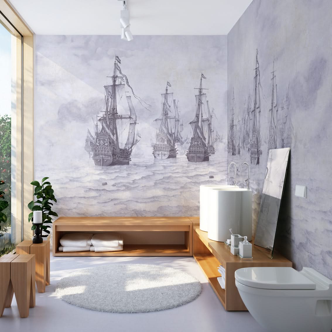 Bathroom | Wall Murals for Bathroom Walls by Back to the Wall - Back To ...
