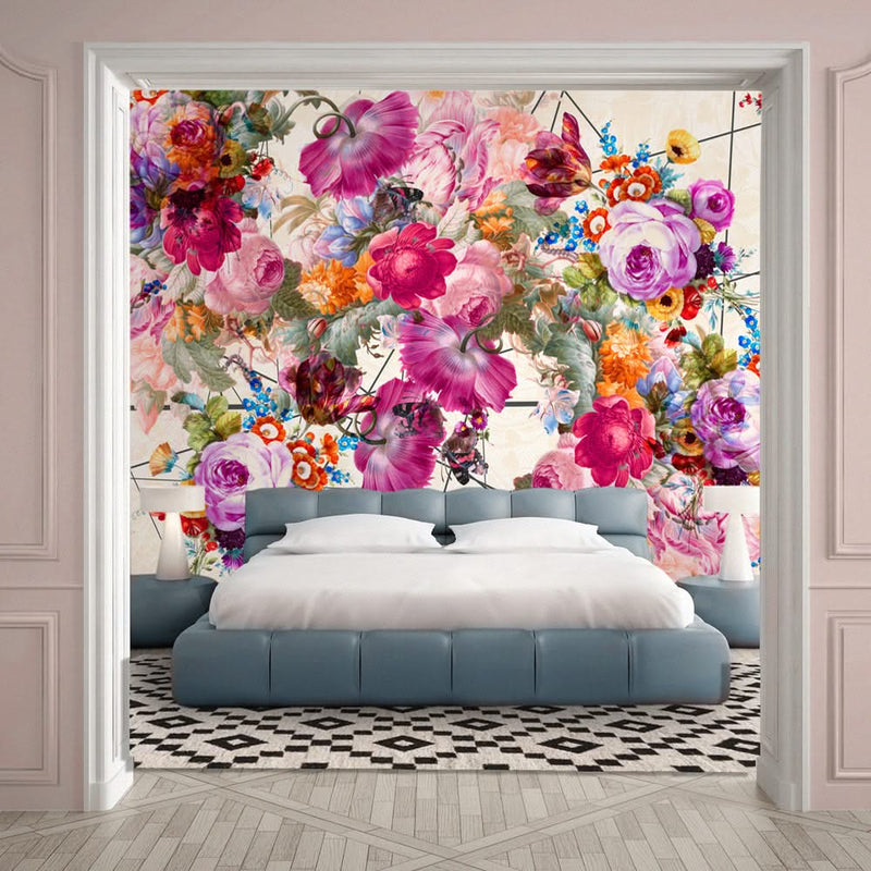 Bloom Boom / Large Floral Wall Mural by Back to the Wall - Back To The Wall