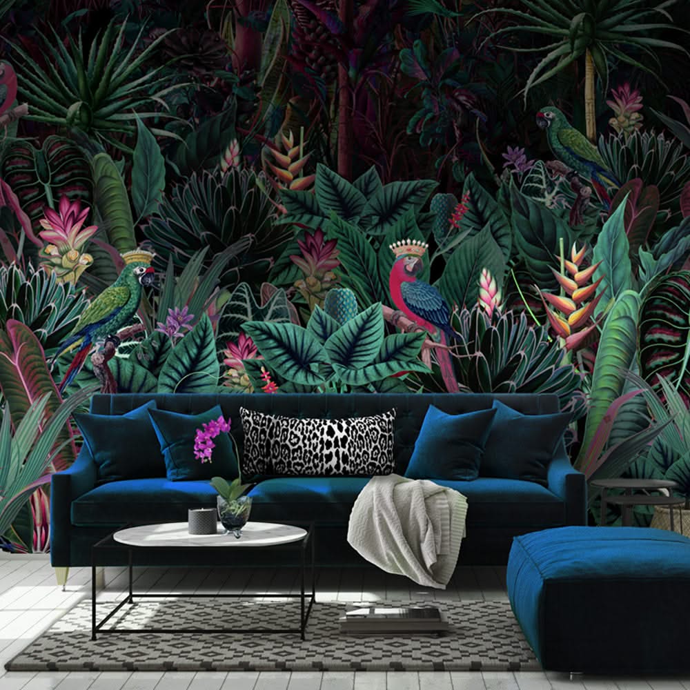 Royal Rainforest Wall Mural Wallpaper by Back to the Wall - Back To The ...